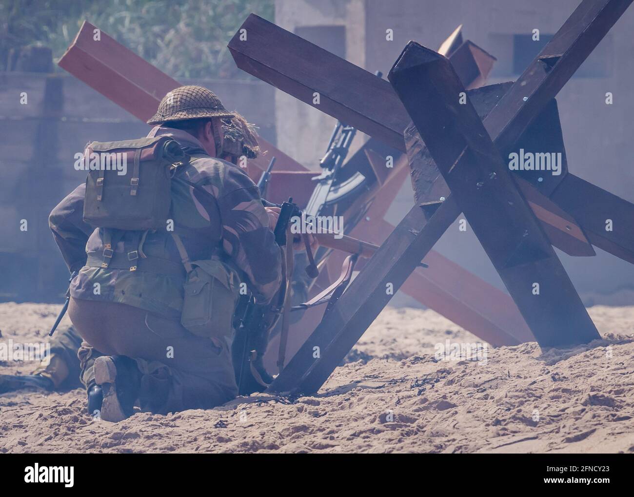 British-Allied Soliders in World War Two re-enactment at Blyth ...
