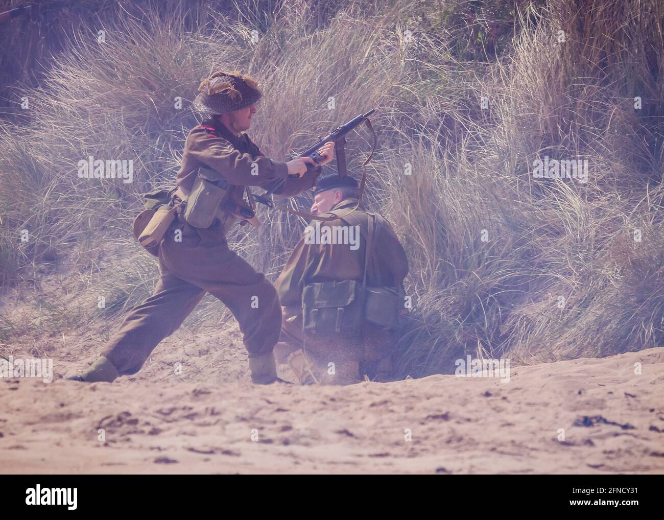 British-Allied Soliders in World War Two re-enactment at Blyth ...
