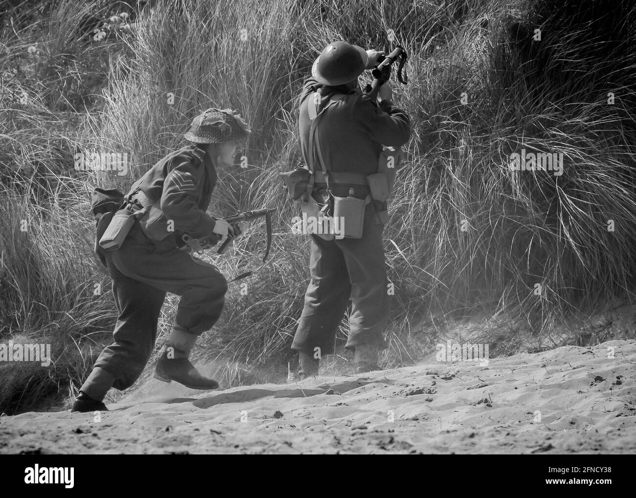 British-Allied Soliders in World War Two re-enactment at Blyth ...