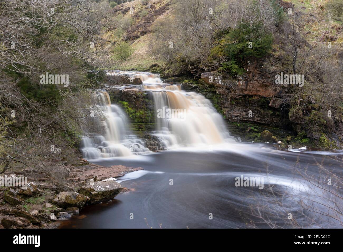 Long exposure ofCrammel Linn waterfall Stock Photo - Alamy