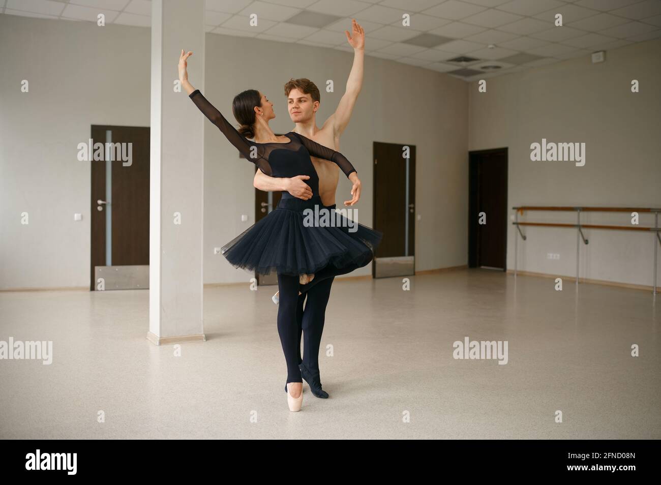 Male dancers ballet barre hi-res stock photography and images - Alamy