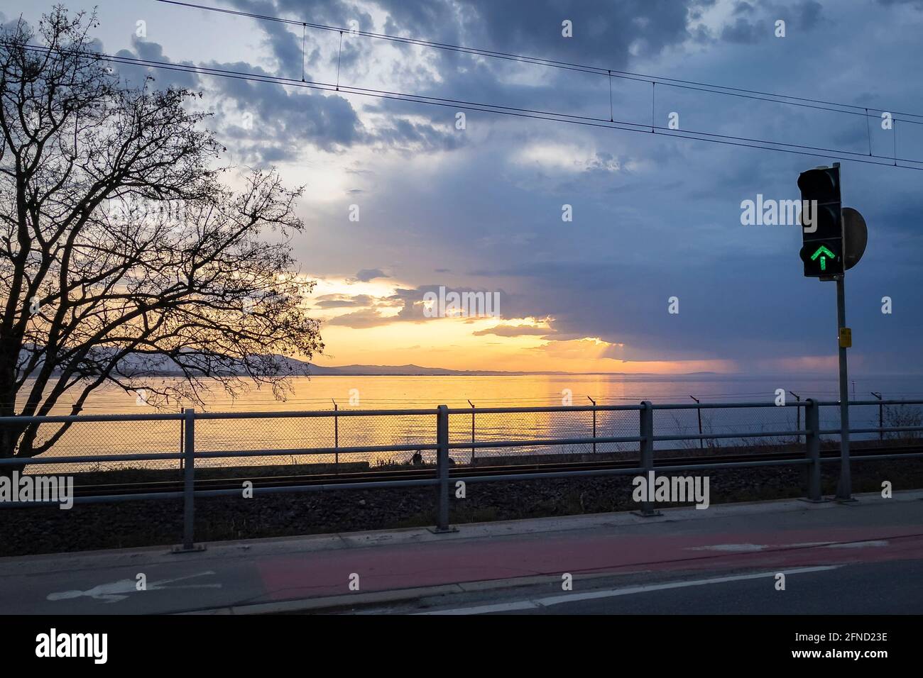 nice sunset at the Lake Constance Stock Photo - Alamy