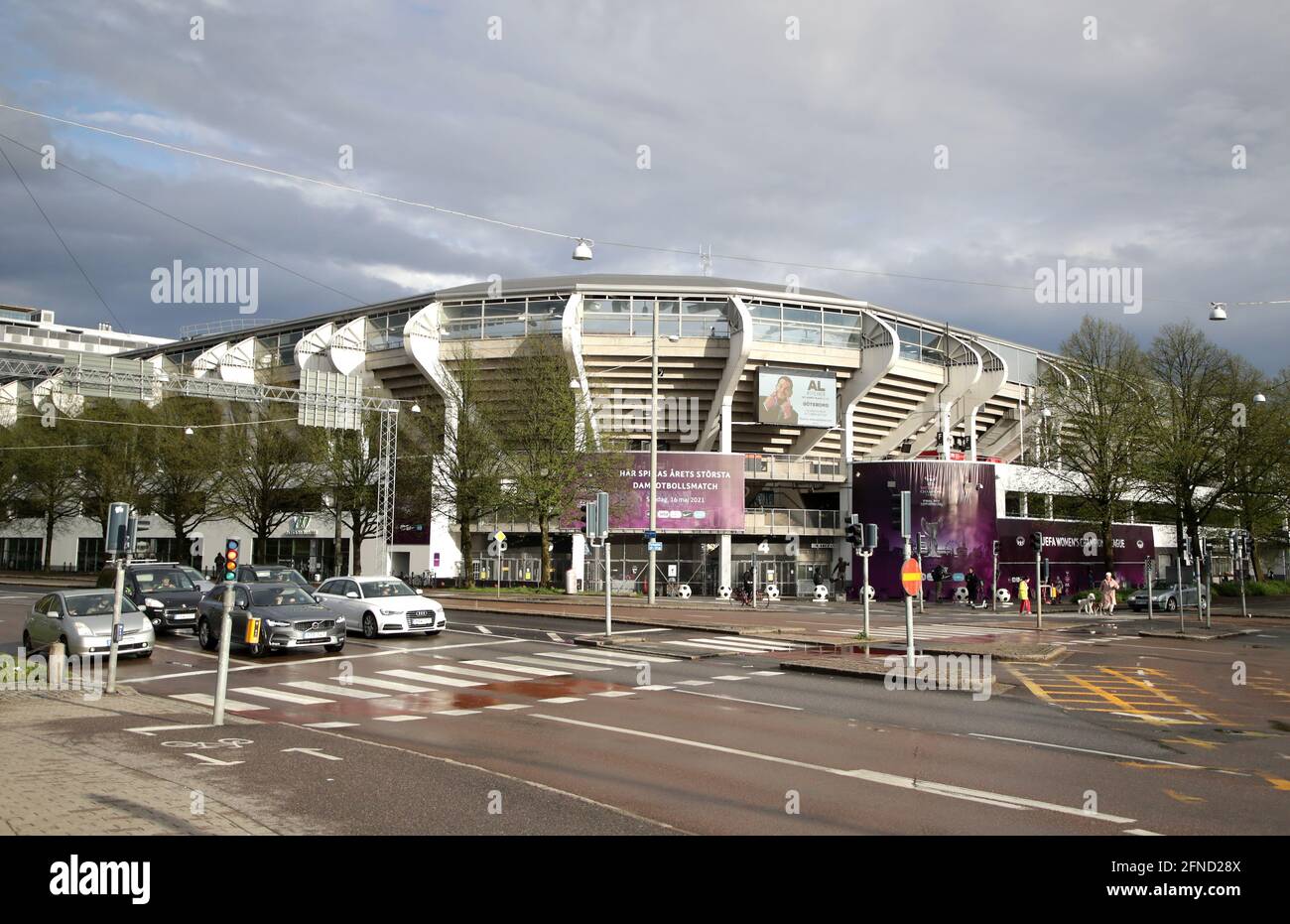 General view from outside the stadium before the UEFA Women's Champions ...