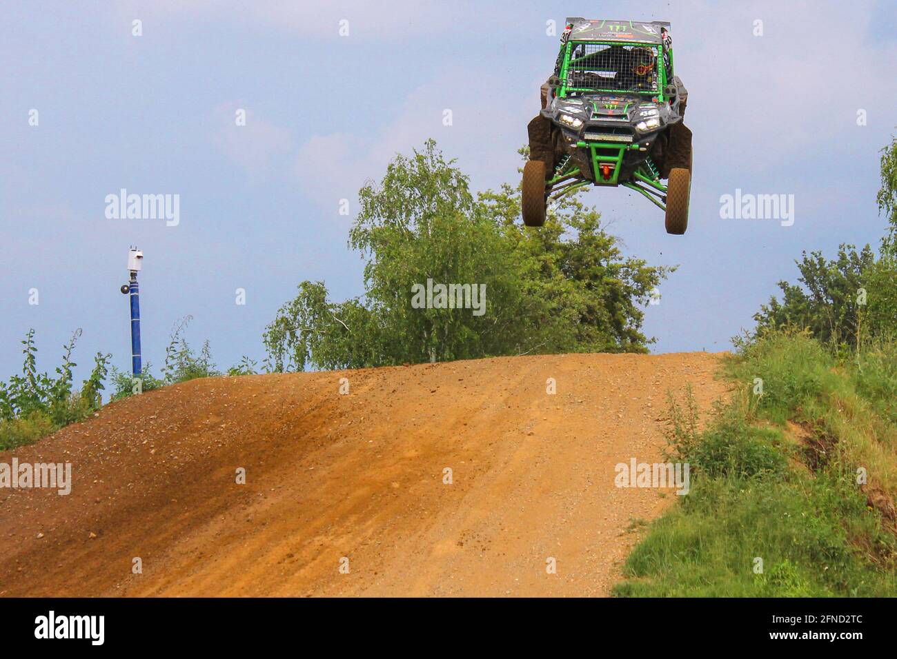 Rally car jump hi-res stock photography and images - Alamy