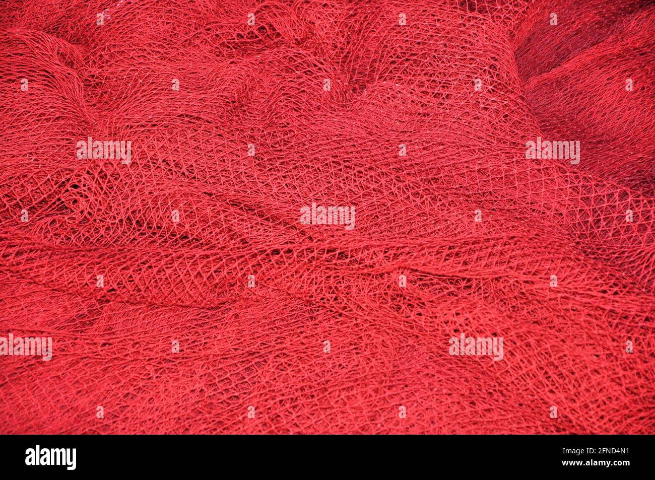 Fisher net close up. Colourfoul Fisher net close-up and details. Red ...