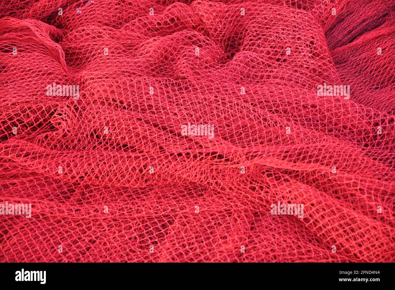 Fisher net close up. Colourfoul Fisher net close-up and details. Red ...