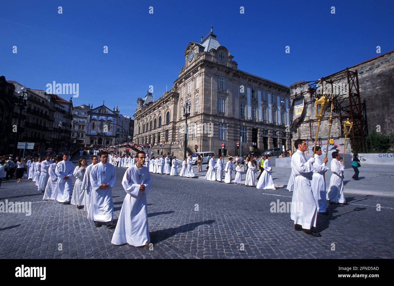 Corpus Christi procession, Porto, Portugal Stock Photo - Alamy