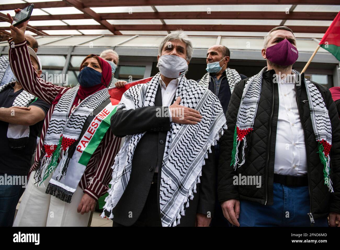 Warsaw, Poland. 16th May, 2021. The ambassador of Palestine, Dr Mahmoud ...