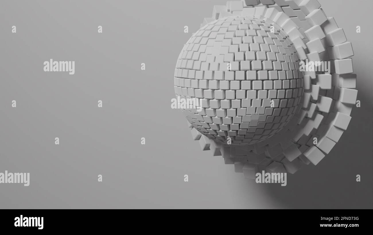 3D Illustration of a dynamic sphere Stock Photo - Alamy
