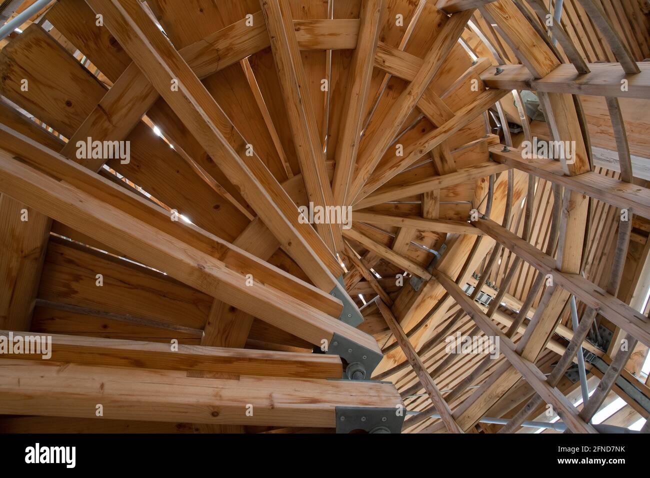 Inner structure of the Ester Tower built by HAMR Hut' architektury ...