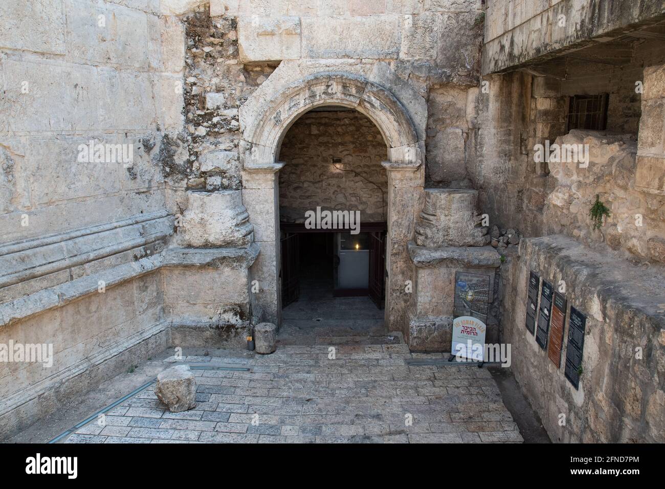Ancient Roman Gate, remains of Aelia Capitolina, in the Old City of ...