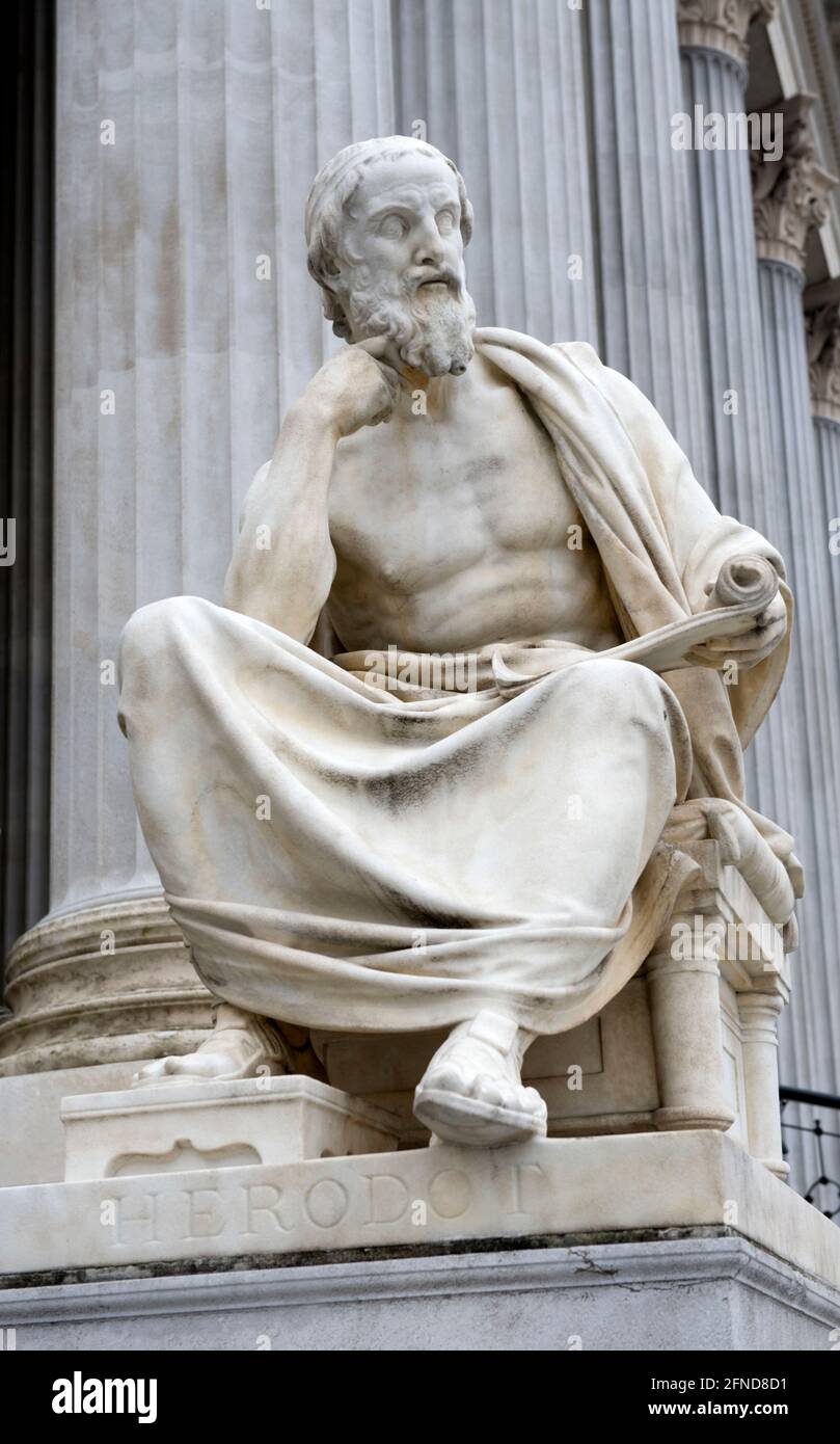 Herodot Statue Vienna Stock Photo - Alamy