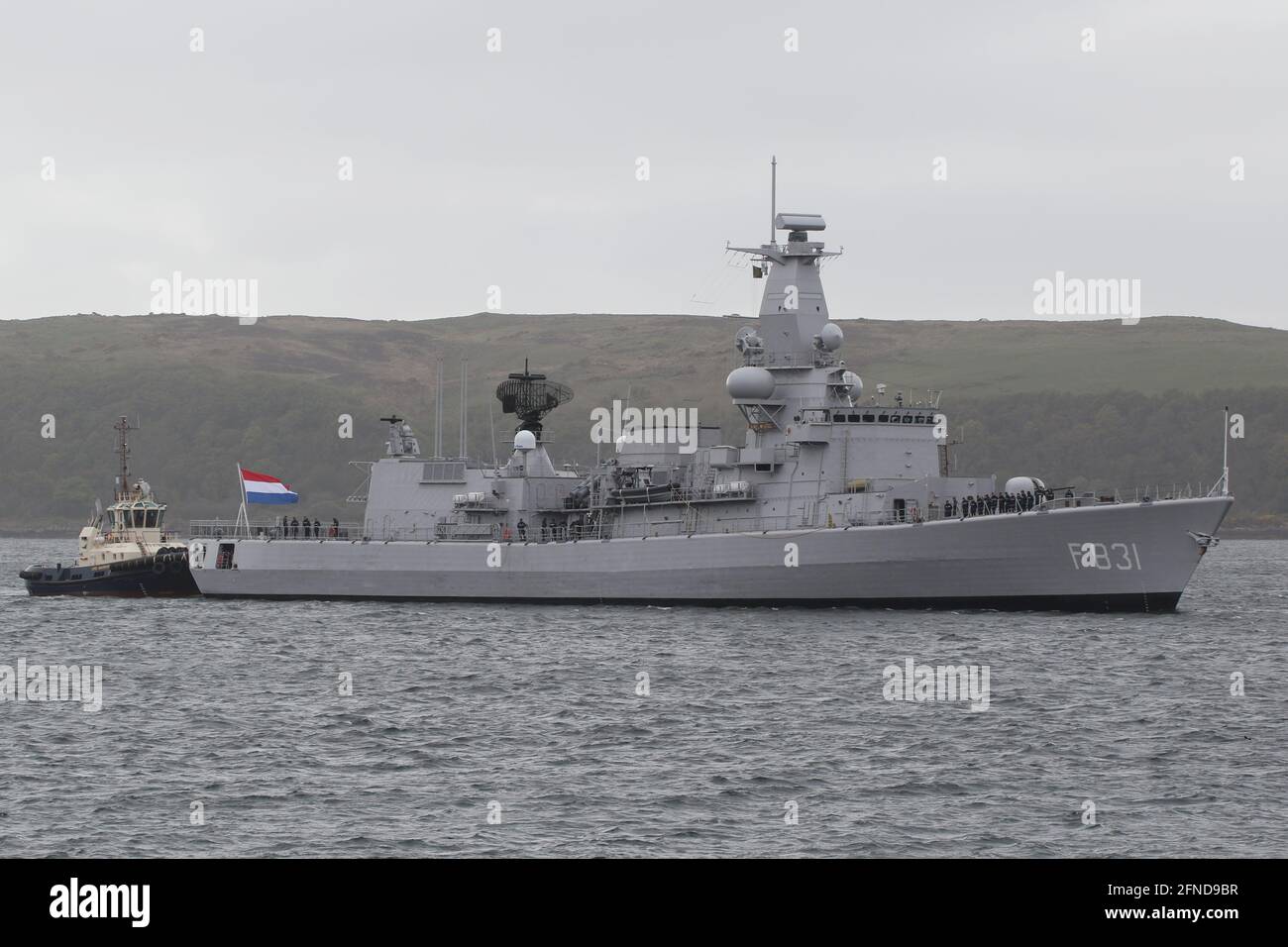 HNLMS Van Amstel (F831), a Karel Doorman-class multipurpose frigate ...