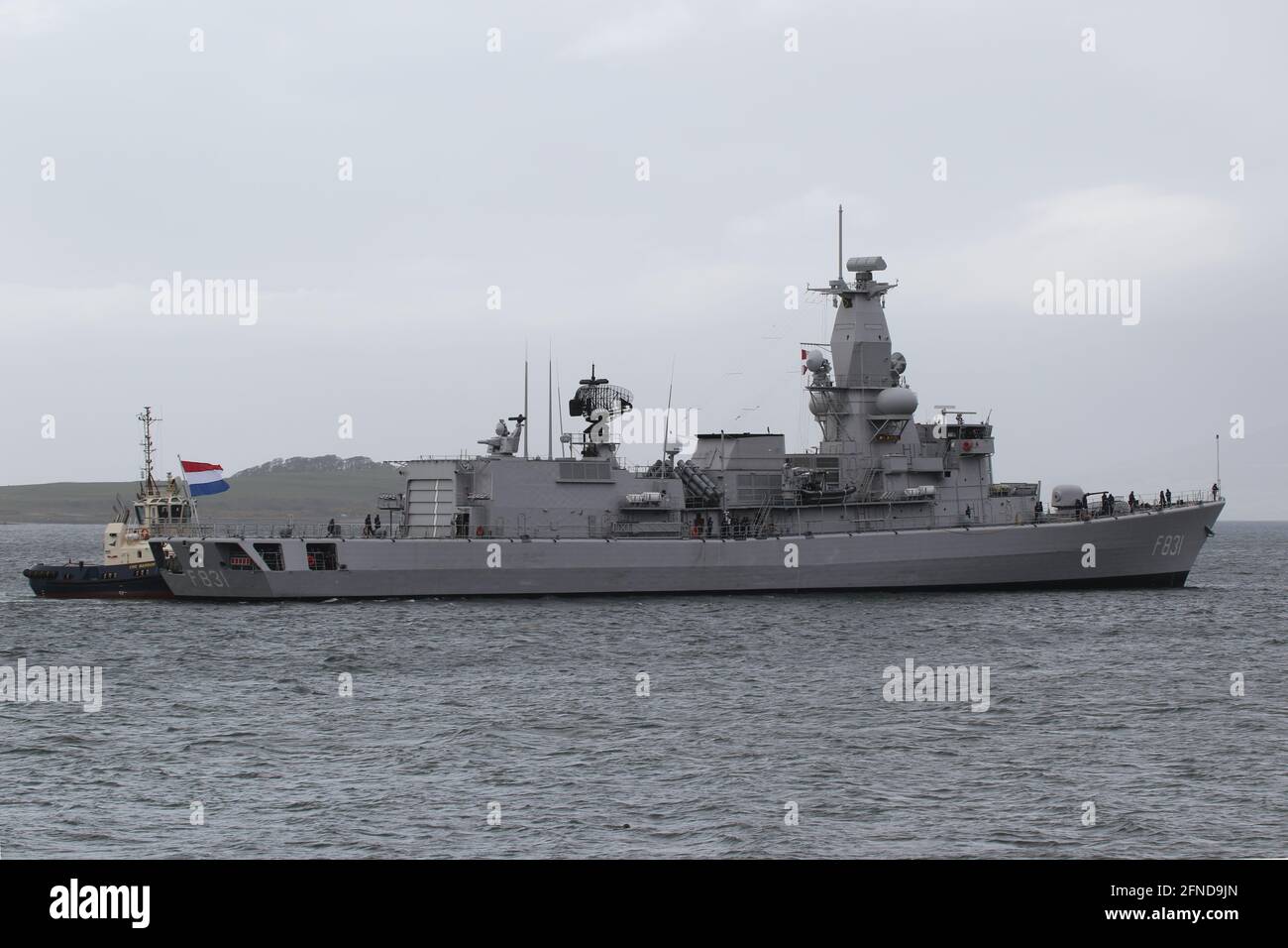 HNLMS Van Amstel (F831), a Karel Doorman-class multipurpose frigate ...