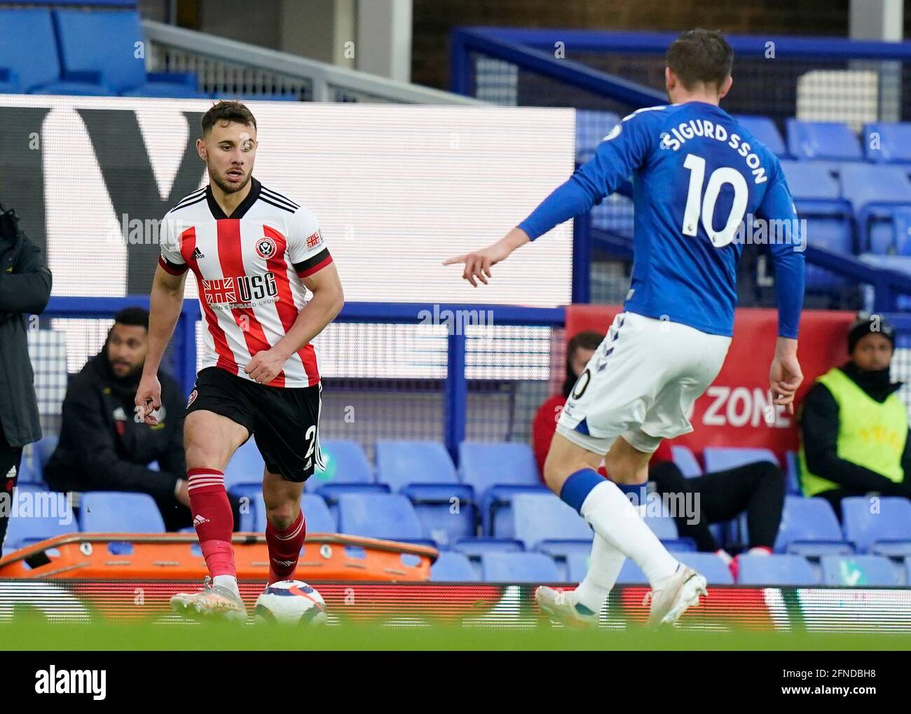 Liverpool, England, 16th May 2021. George Baldock of Sheffield Utd in ...
