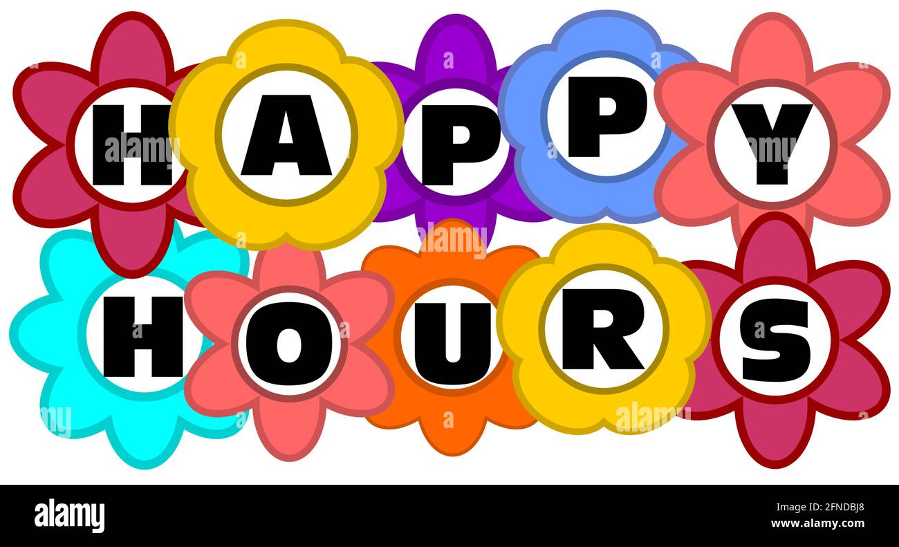 Happy hour in restaurant Stock Vector Images - Alamy