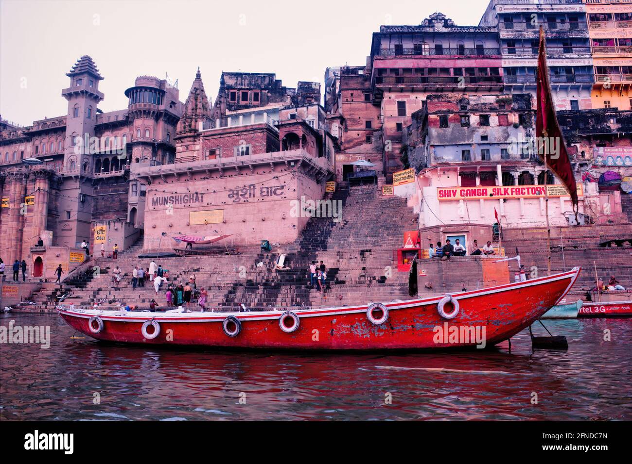 Indian building a boat by ganges river hi-res stock photography and ...