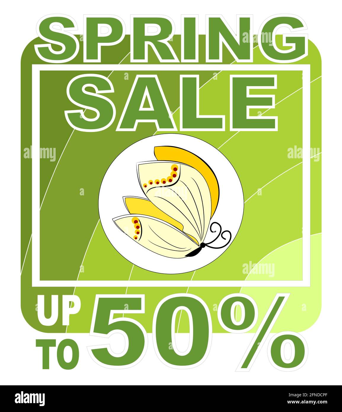Advertising billboard big spring sale with butterfly Stock Vector Image ...
