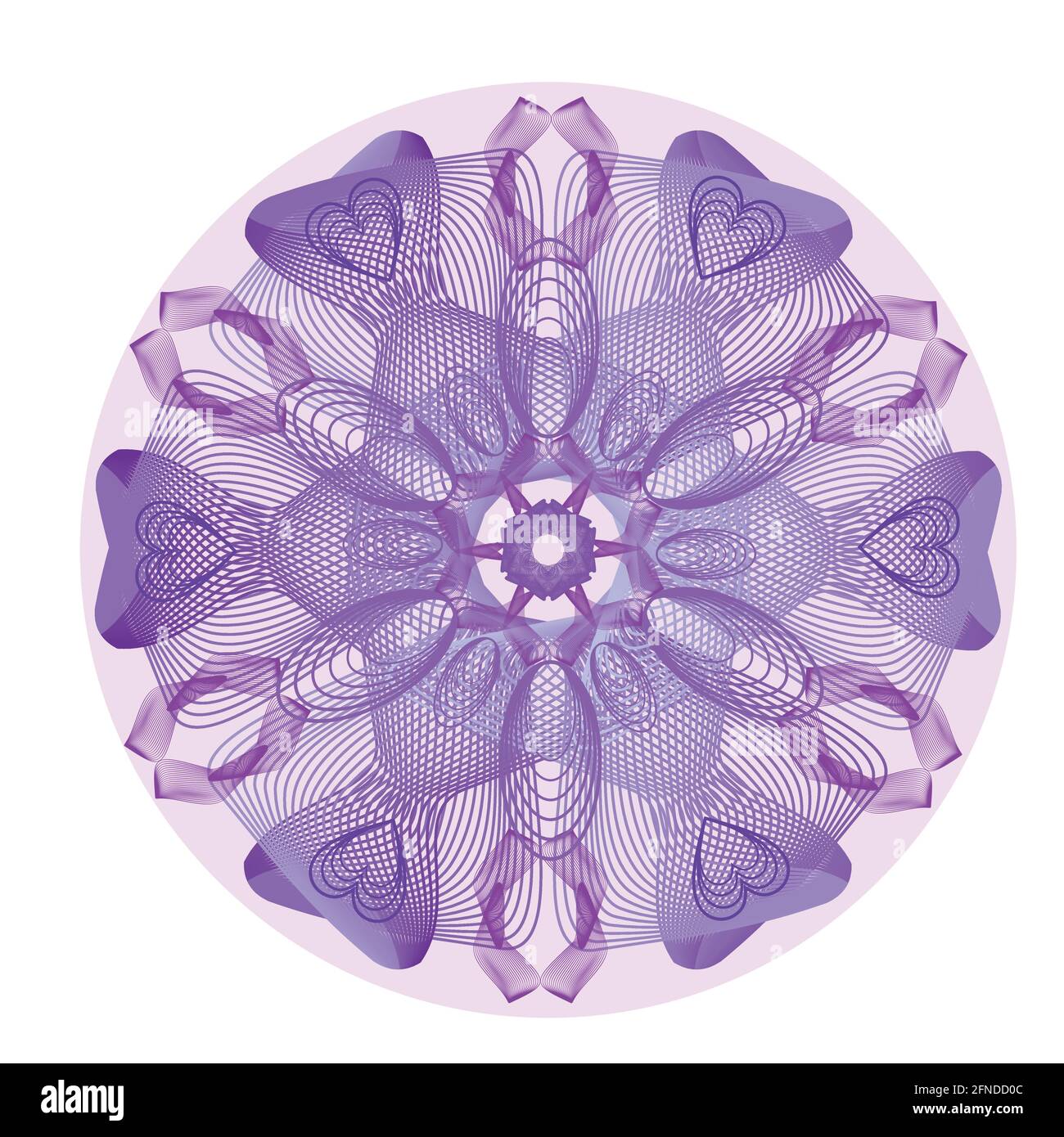 Purple mandala for spiritual training, meditation, calming Stock Vector ...