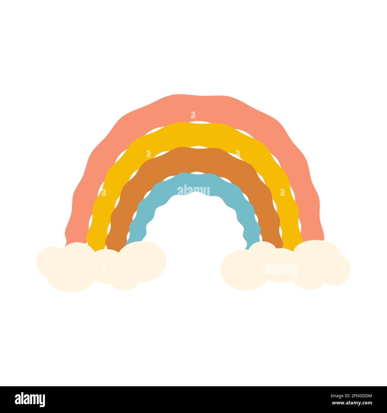 Boho rainbow, clipart elements Valentine's day in boho style. Bohemian ...