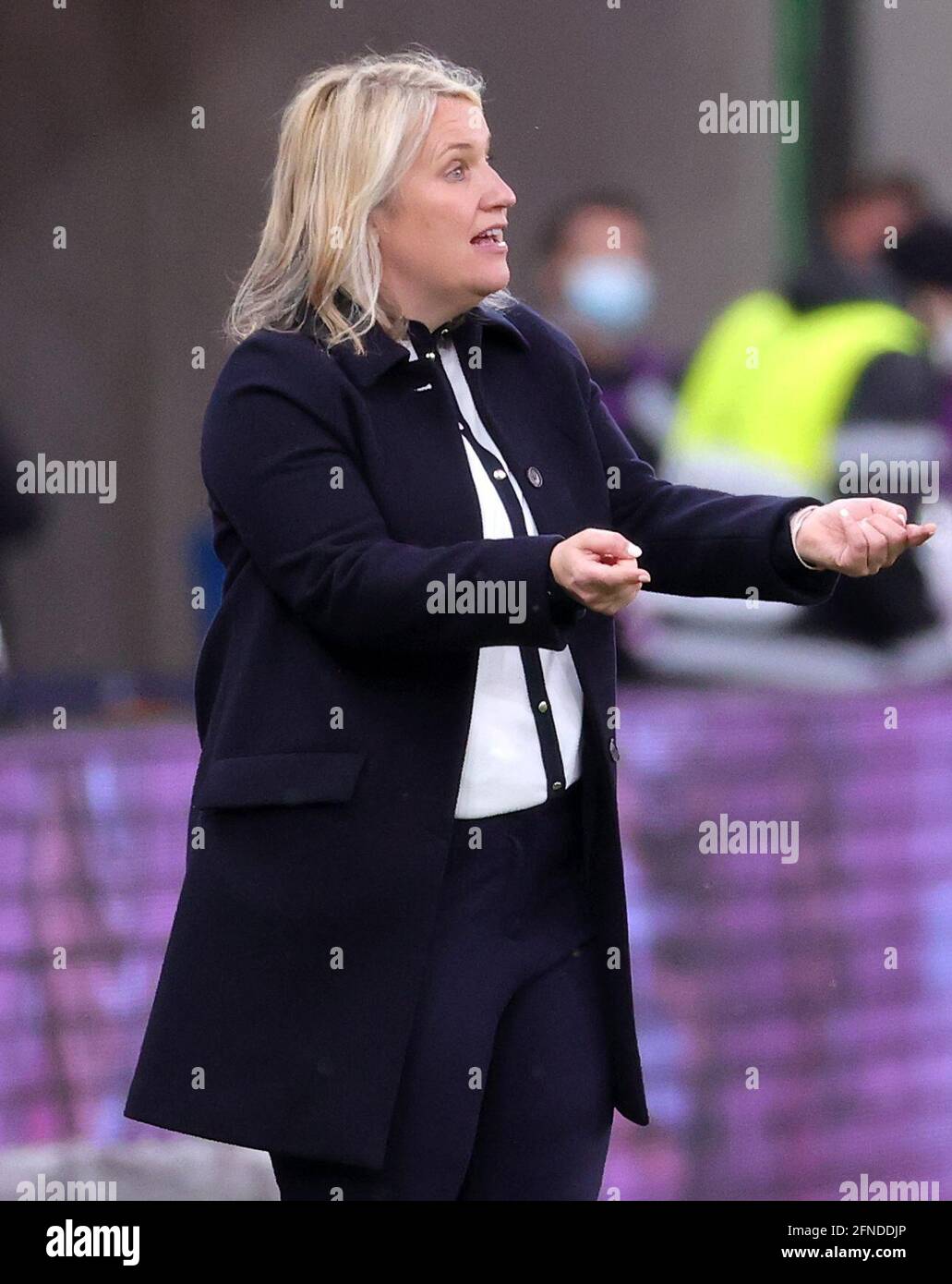 Chelsea manager Emma Hayes during the UEFA Women's Champions League ...