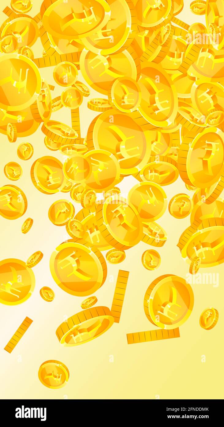 Indian rupee coins falling. Pretty scattered INR coins. India money ...
