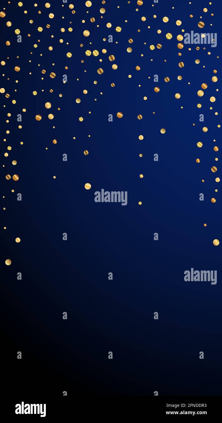 Festive perfect confetti. Celebration stars. Sparse gold confetti on ...