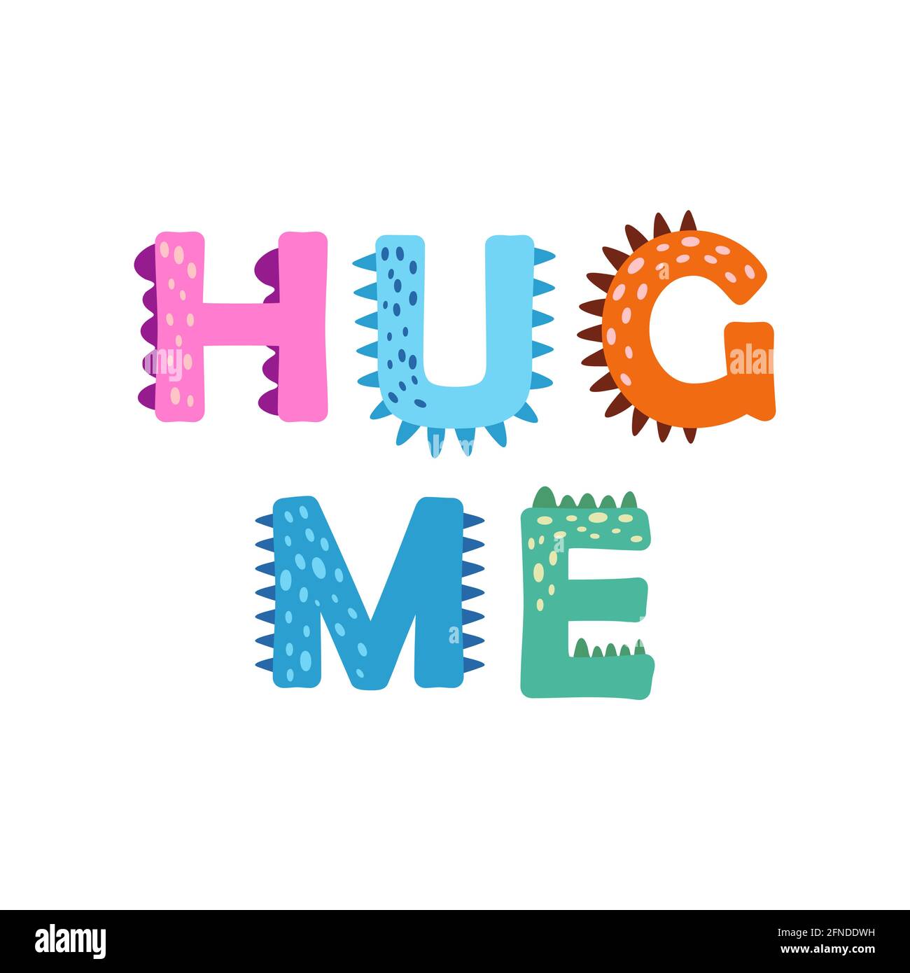 Dino hug. Happy Valentine's Day - Typography, hug me. Dinosaur ...