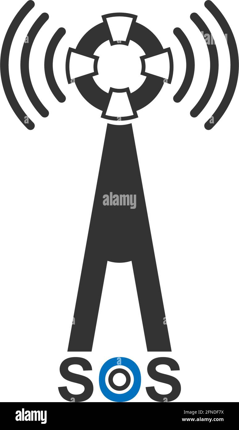 SOS symbol icon design concept vector template illustration Stock ...