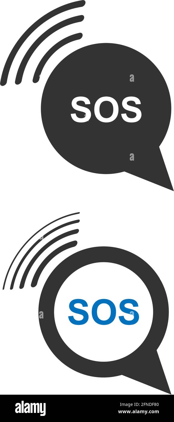 SOS symbol icon design concept vector template illustration Stock ...