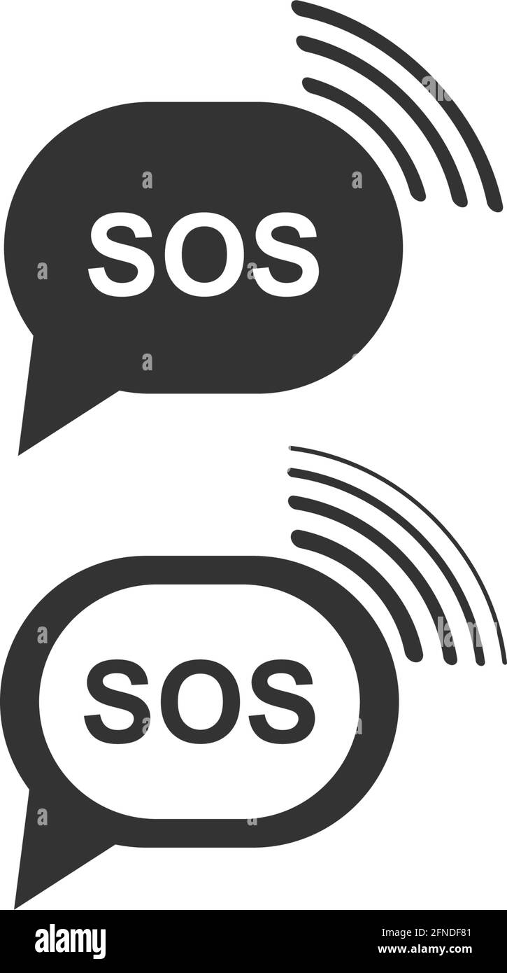 SOS symbol icon design concept vector template illustration Stock ...
