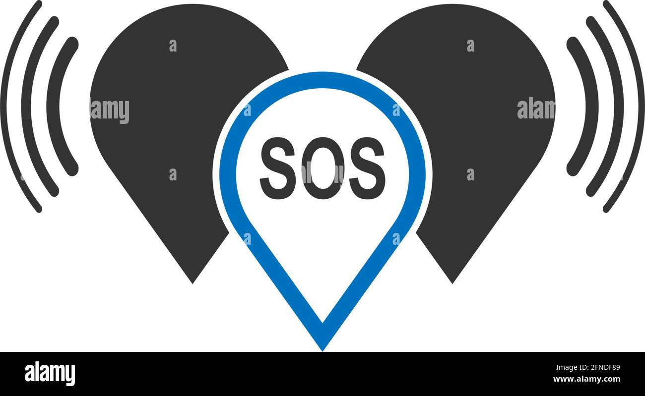 SOS symbol icon design concept vector template illustration Stock ...