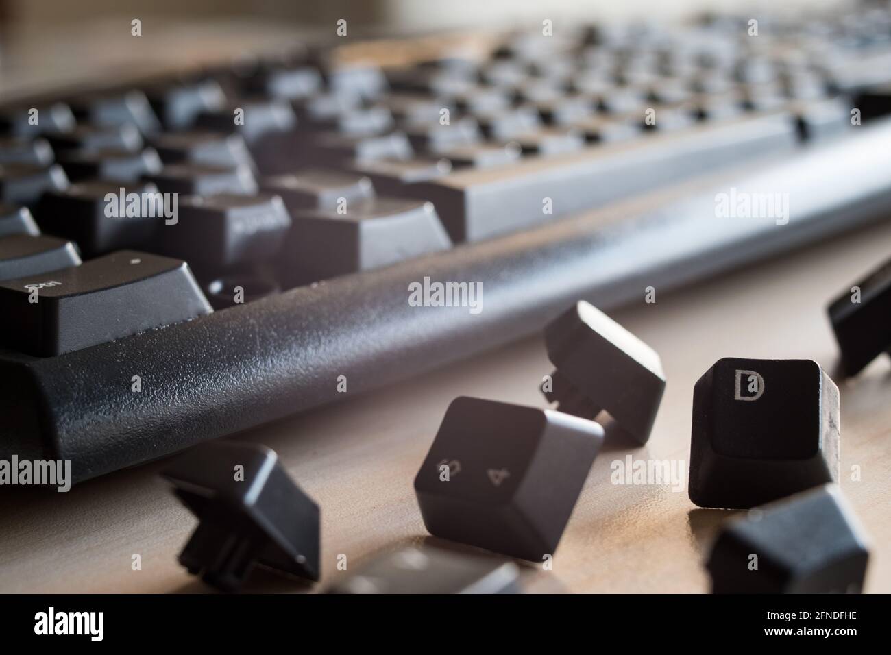 The computer keys next to the keyboard Stock Photo - Alamy