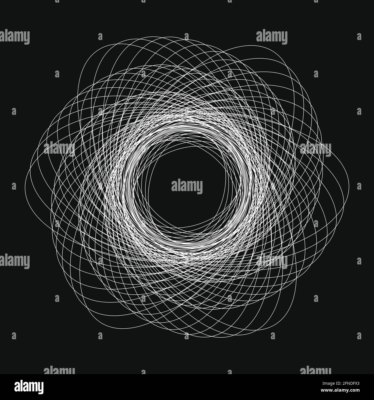 Many oval strokes that makes round twisted shape. Pattern from Ellipses ...
