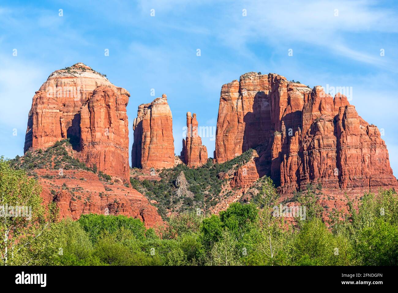 View of Cathedral Rock from Red Rock Crossing Park. Sedona, Arizona ...