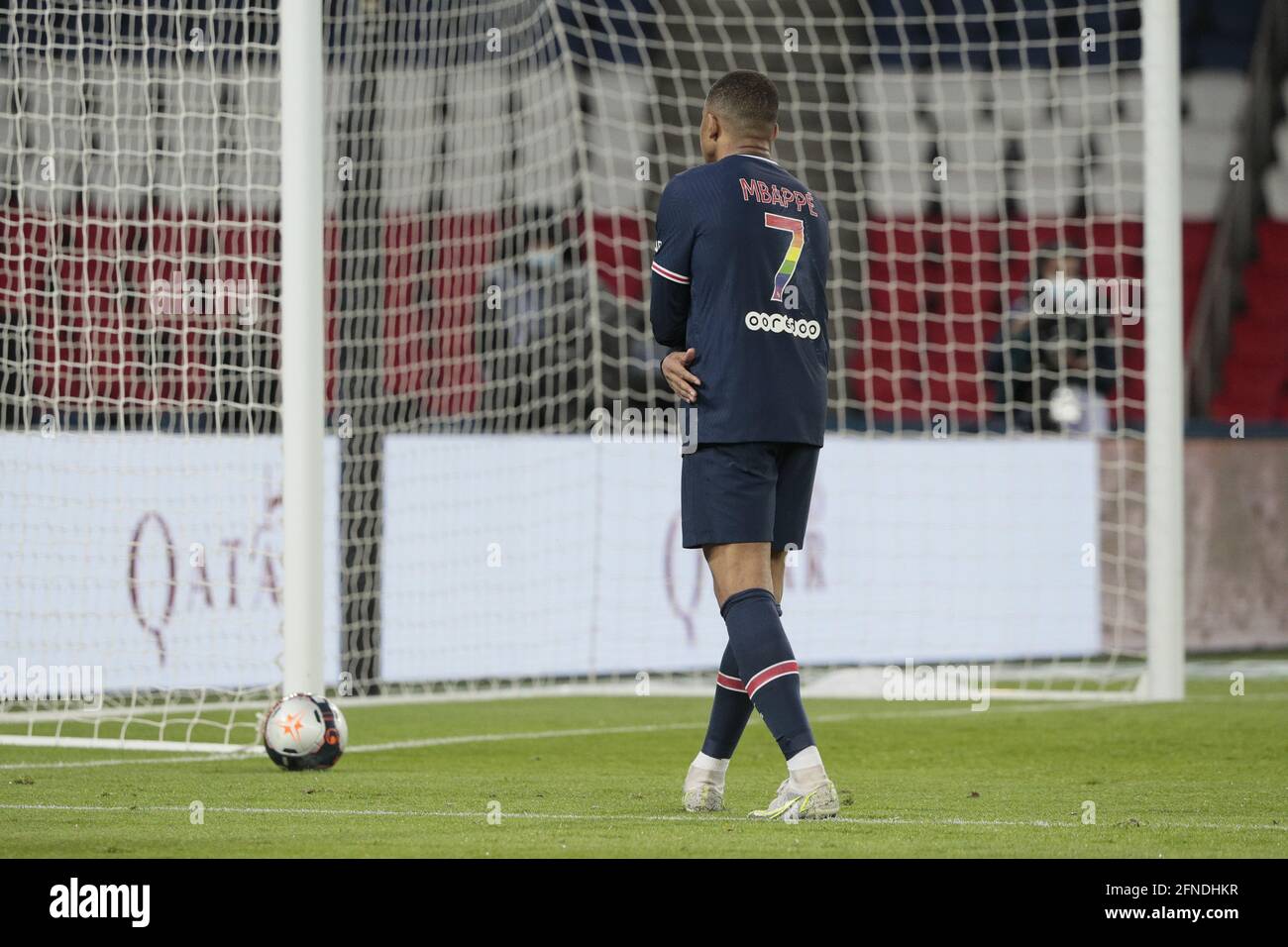 Kylian Mbappe (PSG) reacted, disappointed, missing to score during the ...