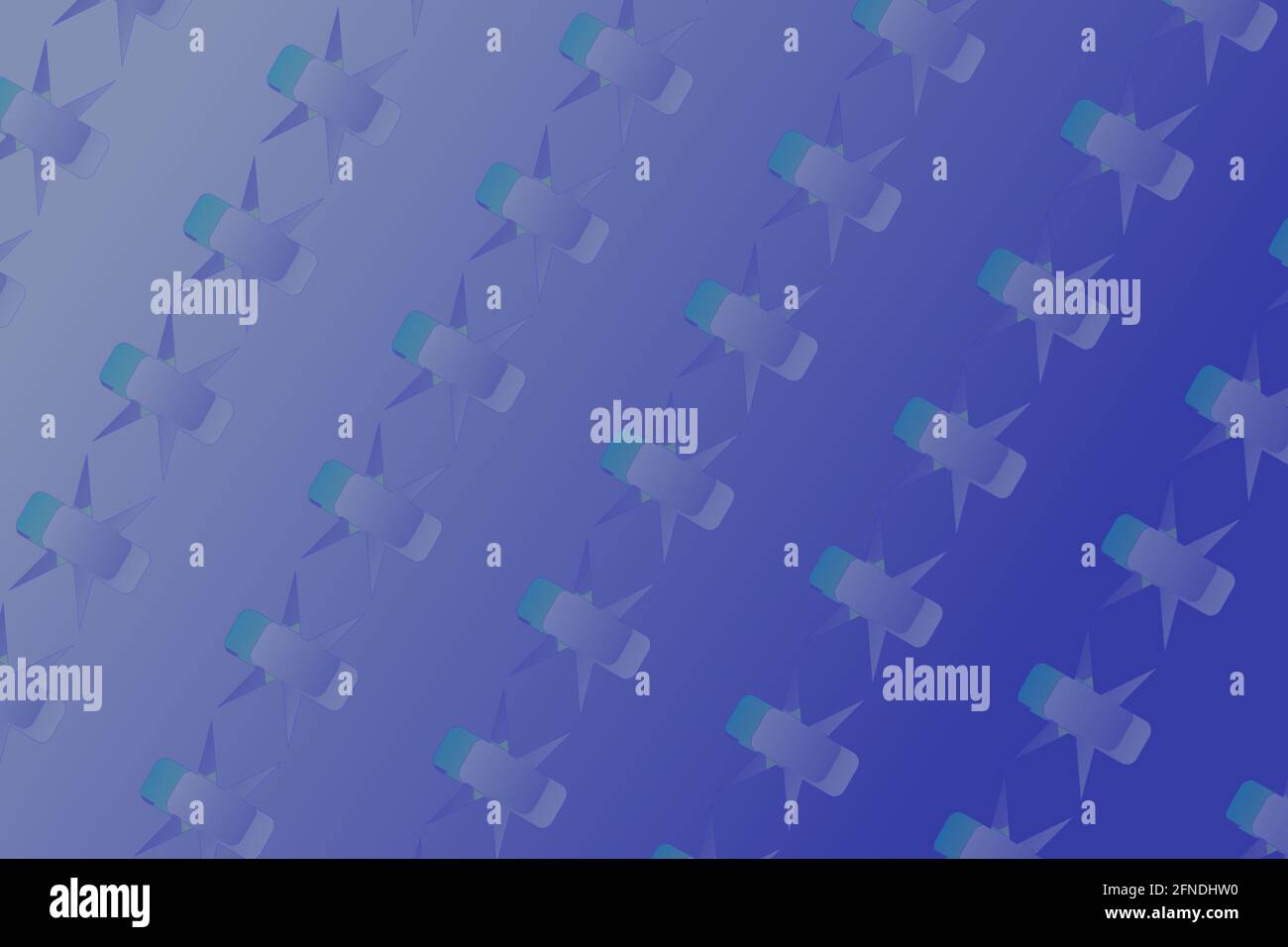 Blue objects over a blue gradient world - Digital background pattern ...
