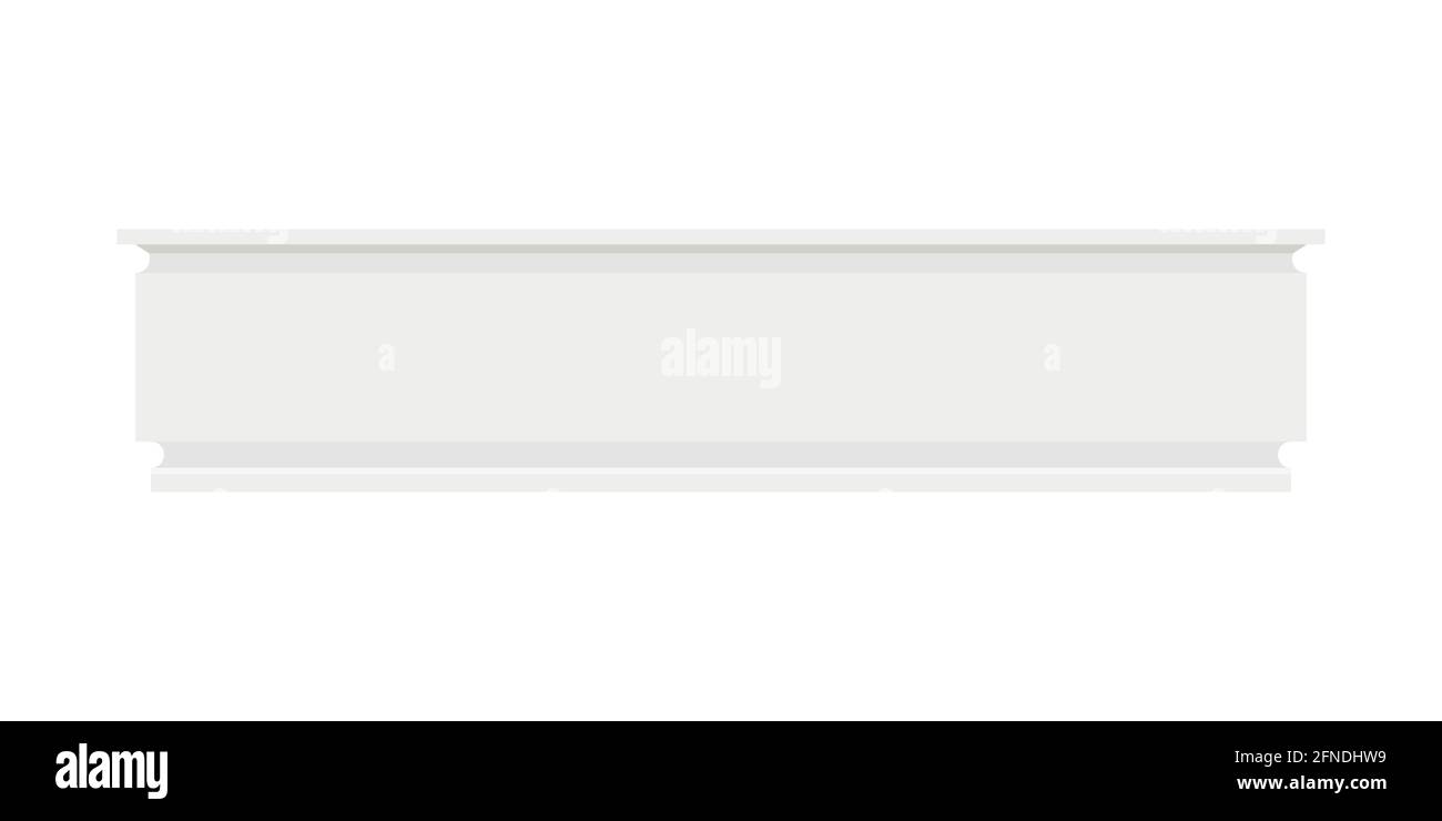 White skirting baseboard molding isolated on white background Stock ...