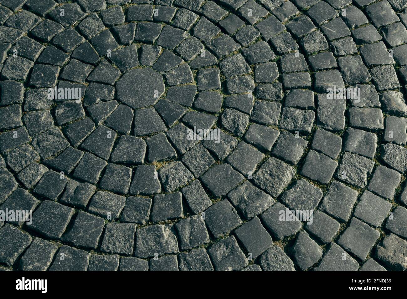 Cobblestone street. View of texture of the city pavement Stock Photo ...