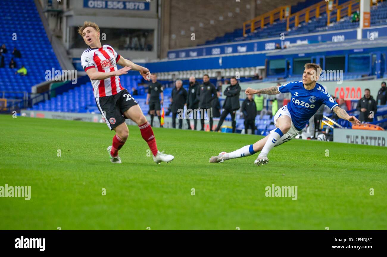 Goodison Park, Liverpool, Merseyside, UK. 16th May, 2021. English ...