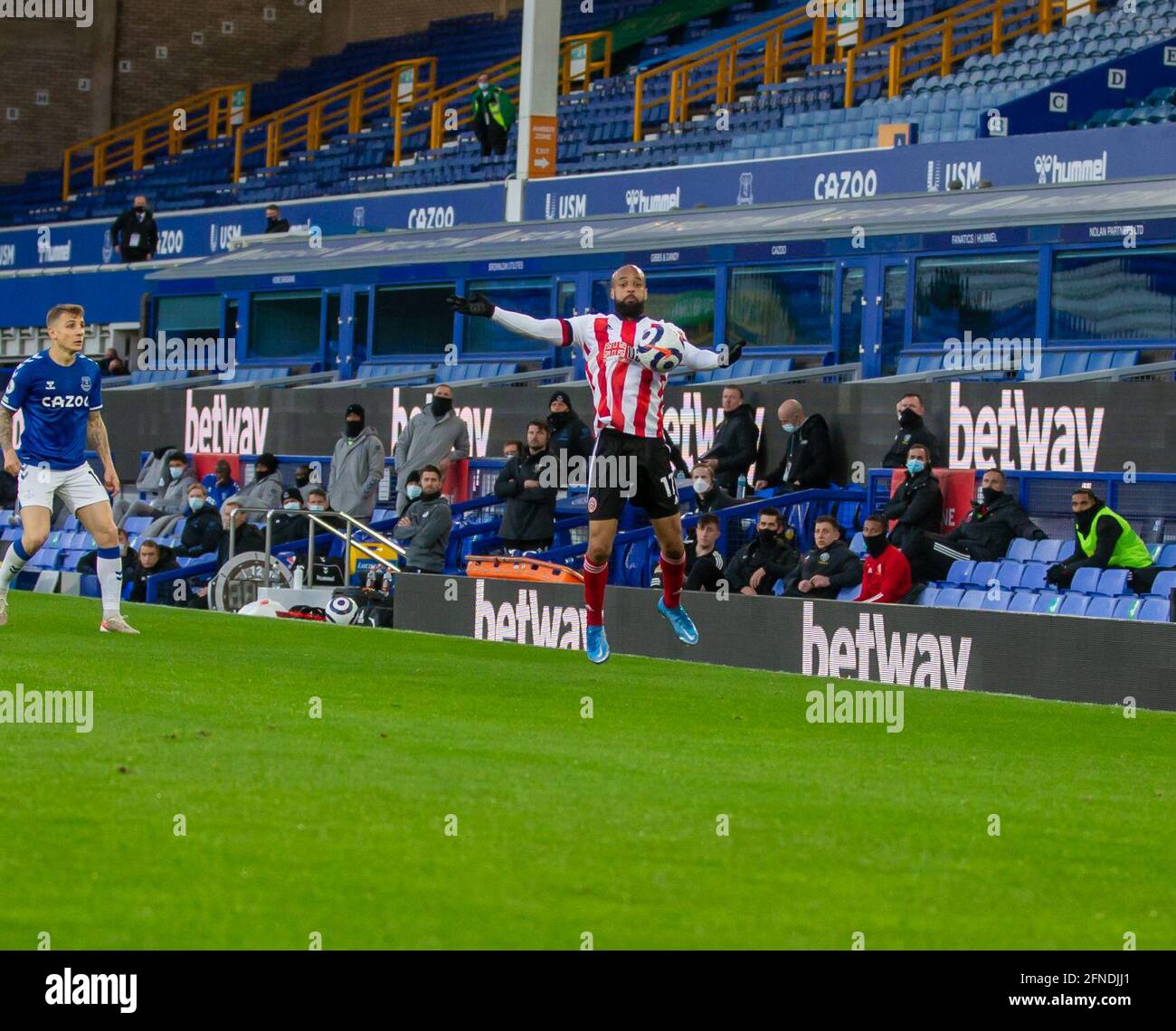 Goodison Park, Liverpool, Merseyside, UK. 16th May, 2021. English ...