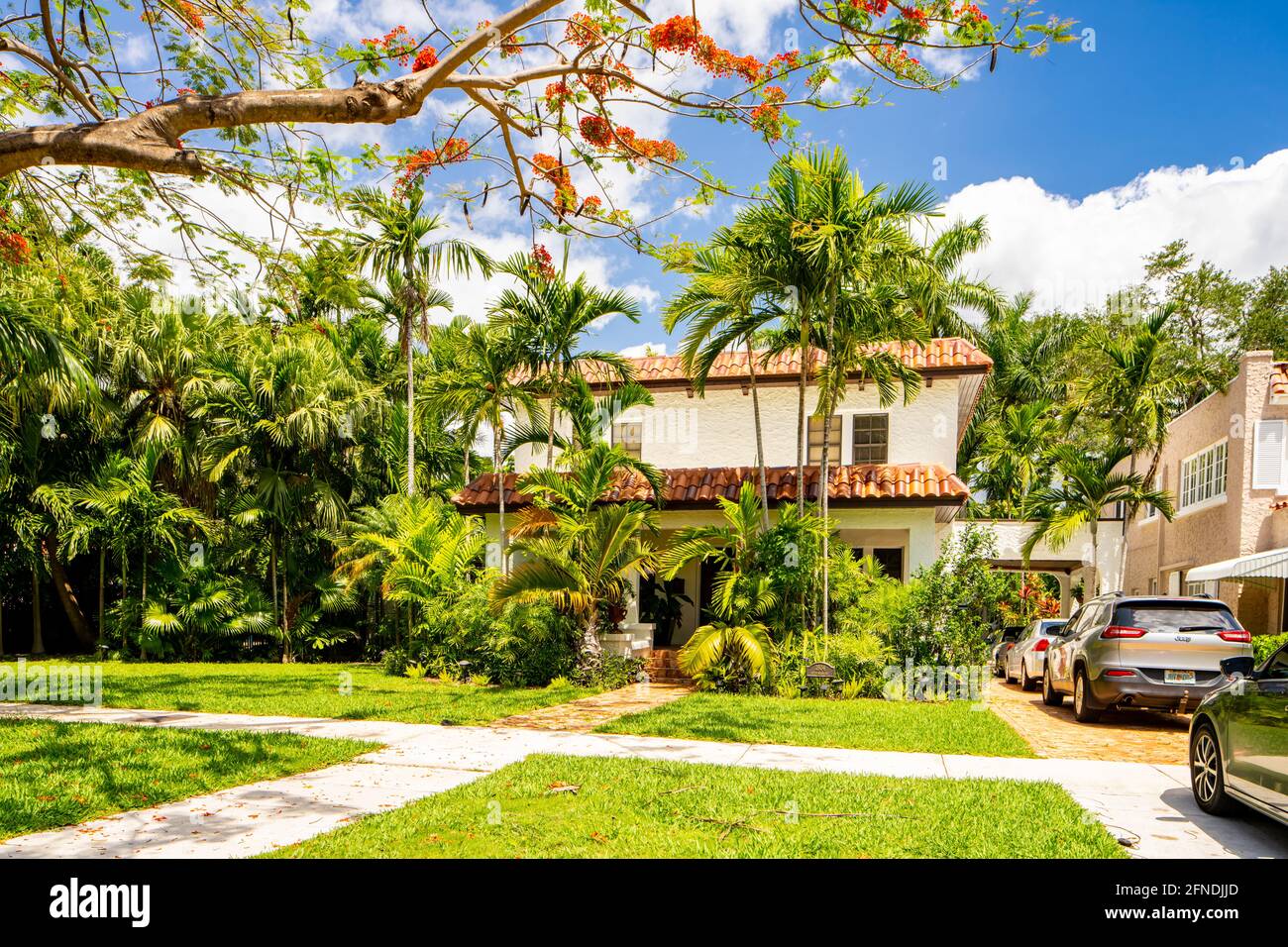 Brickell, FL, USA - May 15, 2021: Photo of a single family house in ...