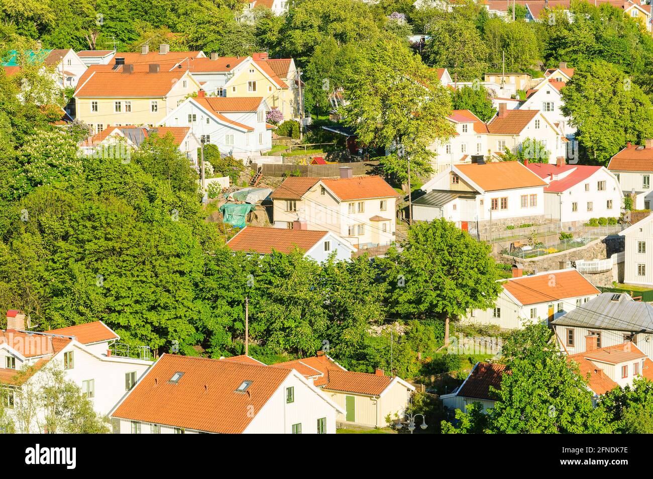 Old buildings in small town Stock Photo - Alamy