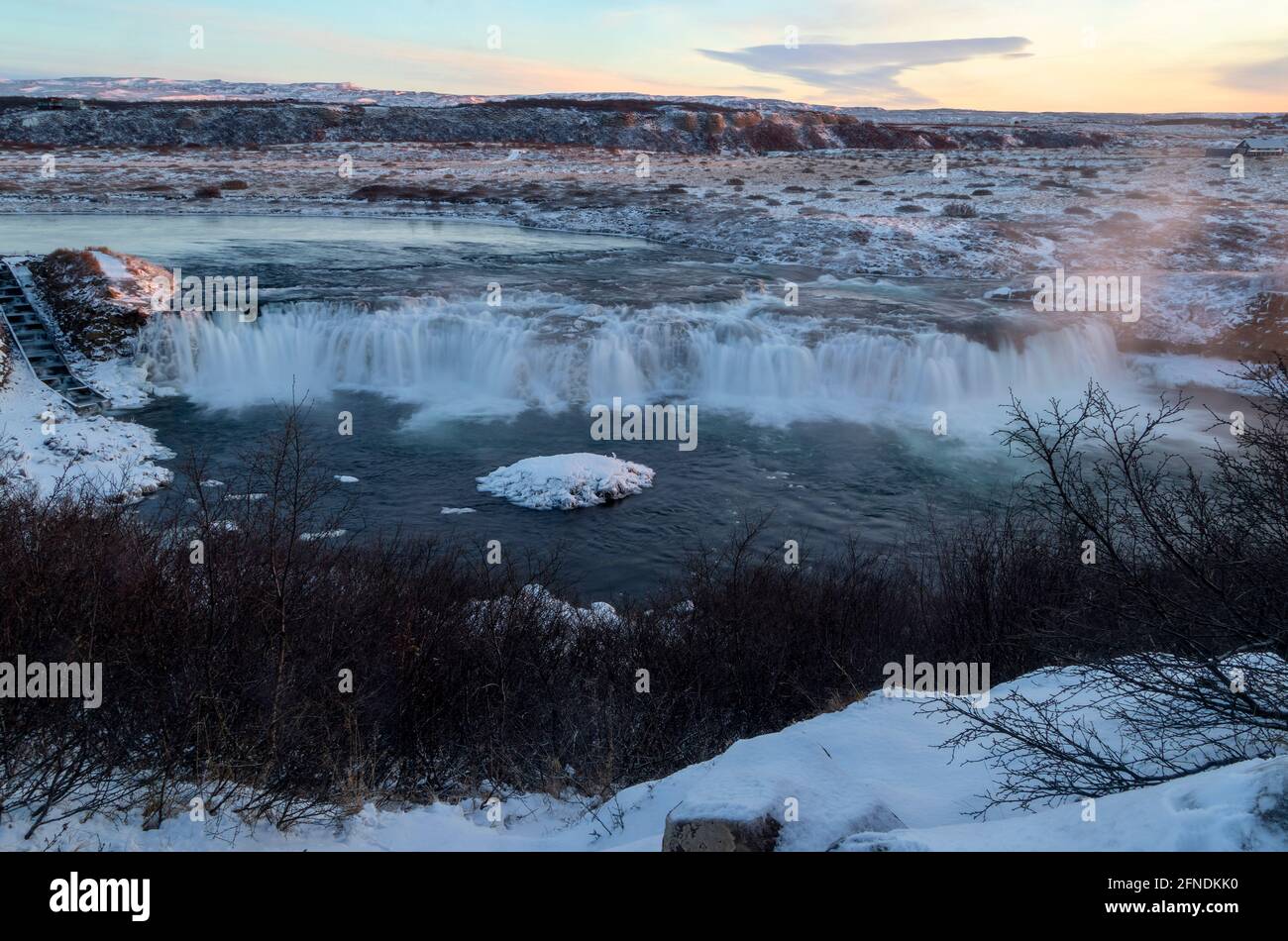 The beautiful waterfall Faxifoss in Iceland, Europe Stock Photo - Alamy