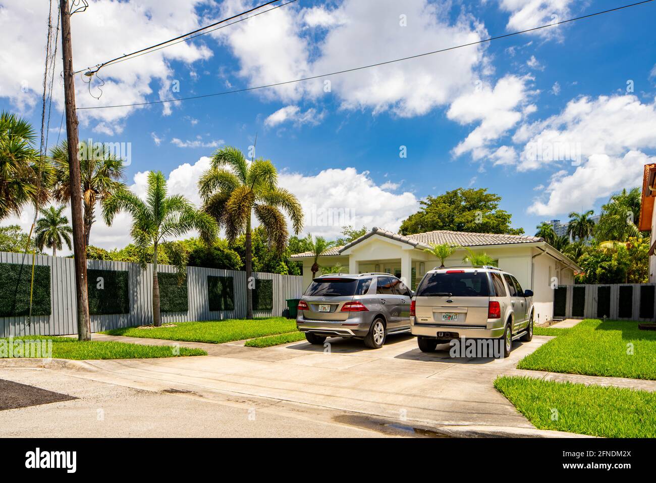 Brickell, FL, USA - May 15, 2021: Photo of a single family house in ...
