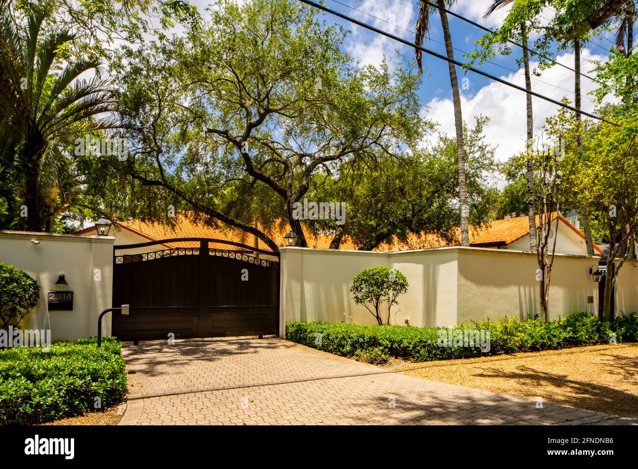 Miami, FL USA - May 15, 2021: Photo of a single family home in Coconut ...
