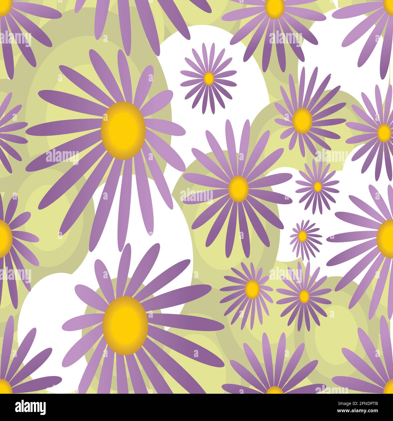 Seamless background with violet marguerite motif in soft colors Stock ...