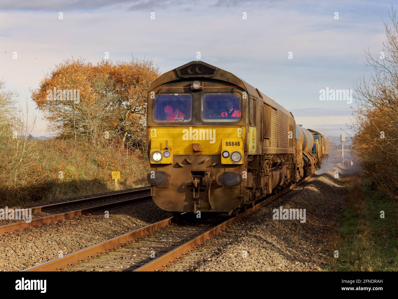 Autumn trains in Somerset Stock Photo - Alamy