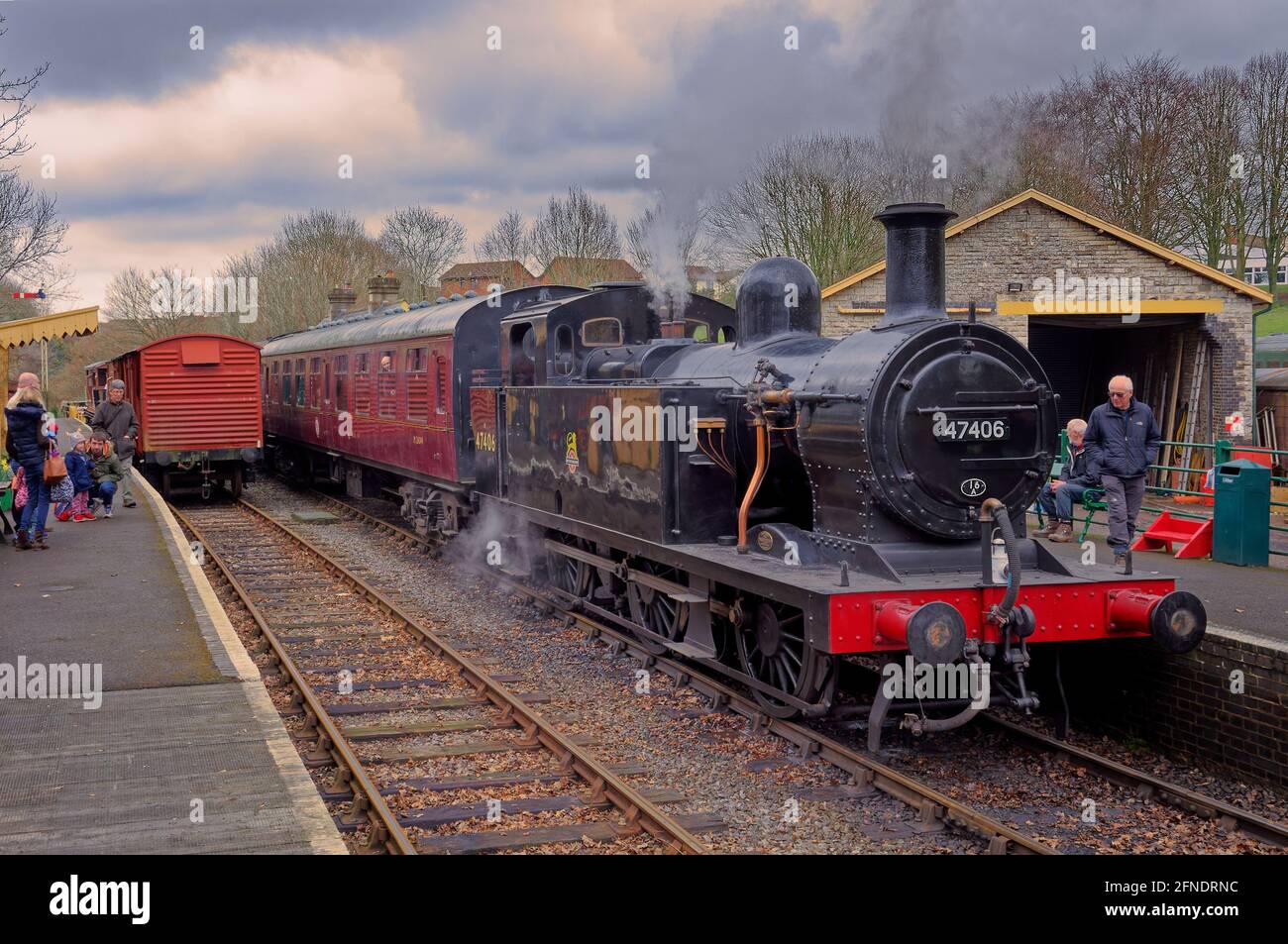 visiting steam train at somerset and dorset railway heritage trust ...