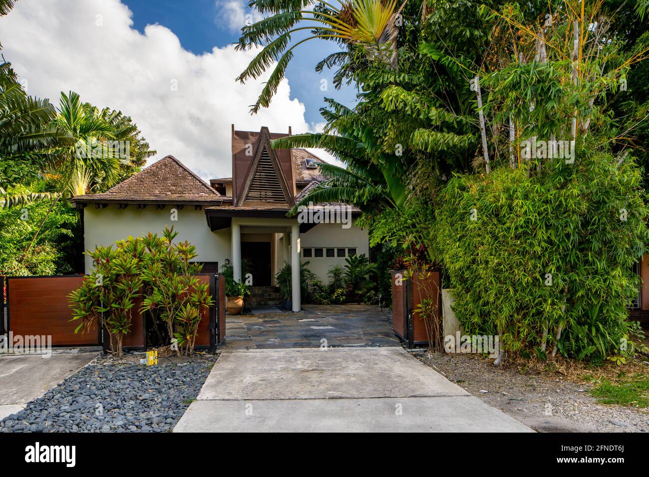 Miami Beach, FL, USA - May 15, 2021: Photo of an upscale single family ...